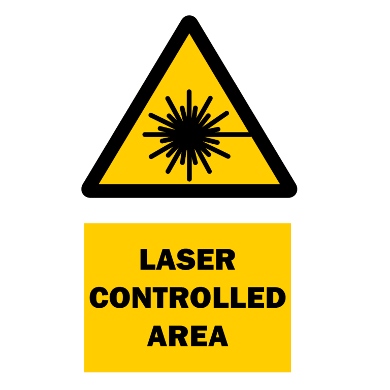 Laser Controlled Area Label - Lasermet